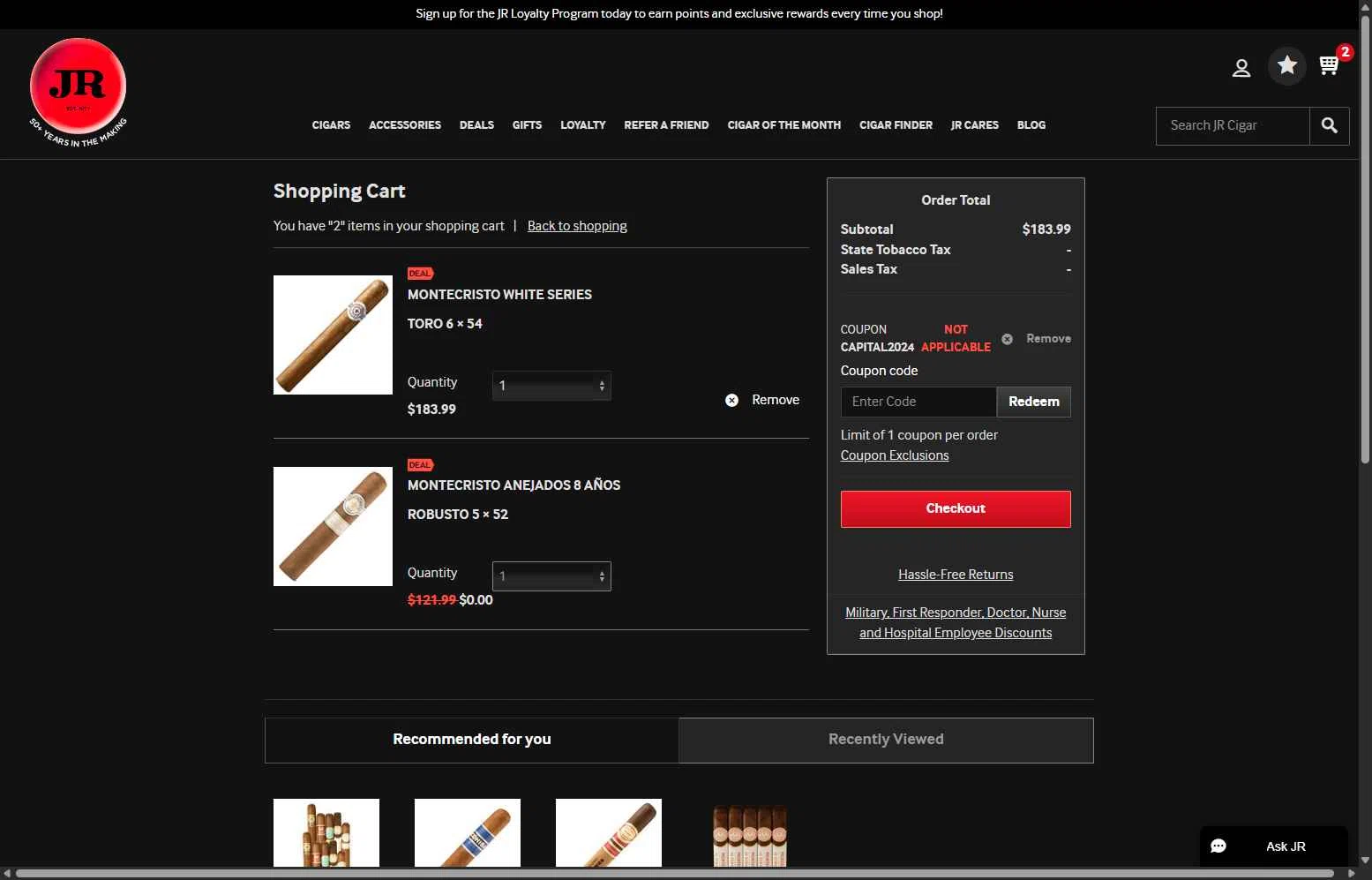 JR Cigar Promo Codes - 55% Off (25 Verified) Jan 2026