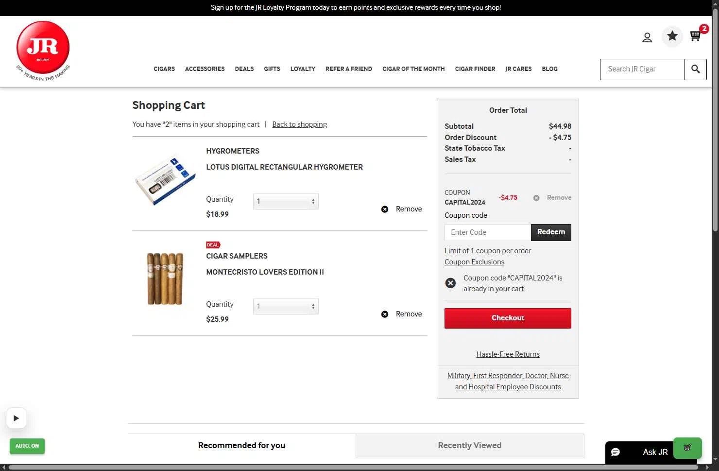 JR Cigar Promo Codes - 15% Off (16 Verified) Feb 2026