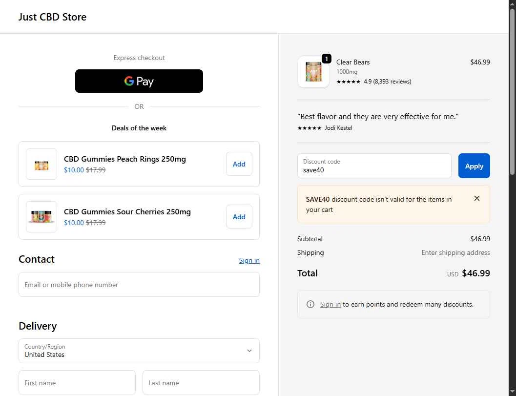 Just CBD Promo Codes - 20% Off (6 Verified) Dec 2025