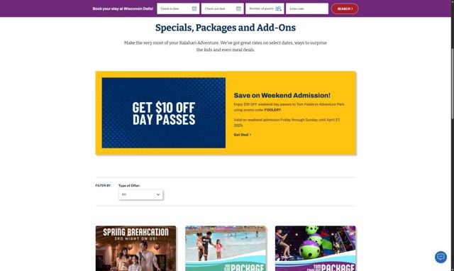 Kalahari Resorts Promo Codes (1 Verified) - 10% Off May 2025