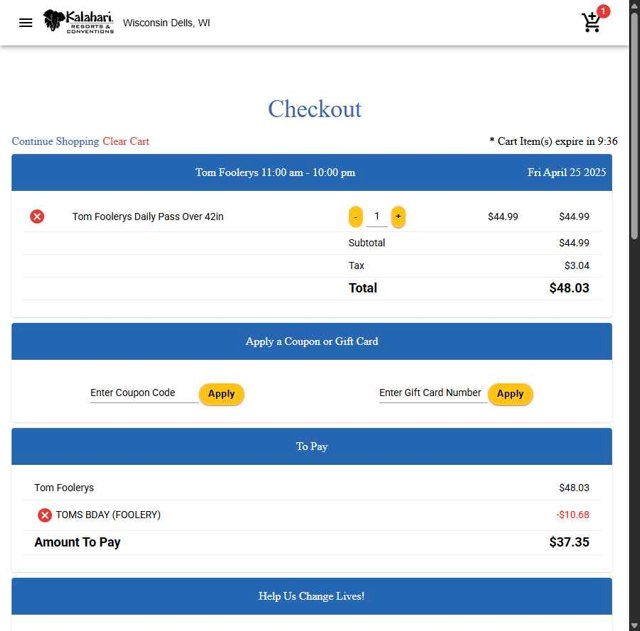 Kalahari Resorts Promo Codes (2 Verified) - 25% Off Jun 2025