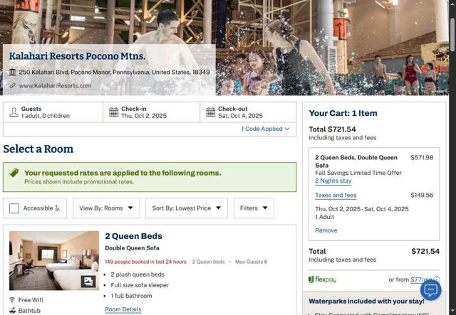 Kalahari Resorts Promo Codes (3 Verified) - 30% Off Oct 2025