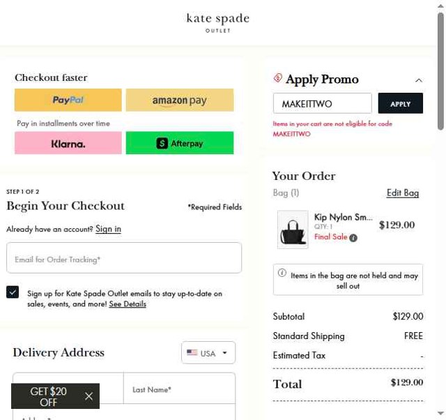Kate Spade Outlet Promo Code (1 Verified) - 10% Off Aug 2025