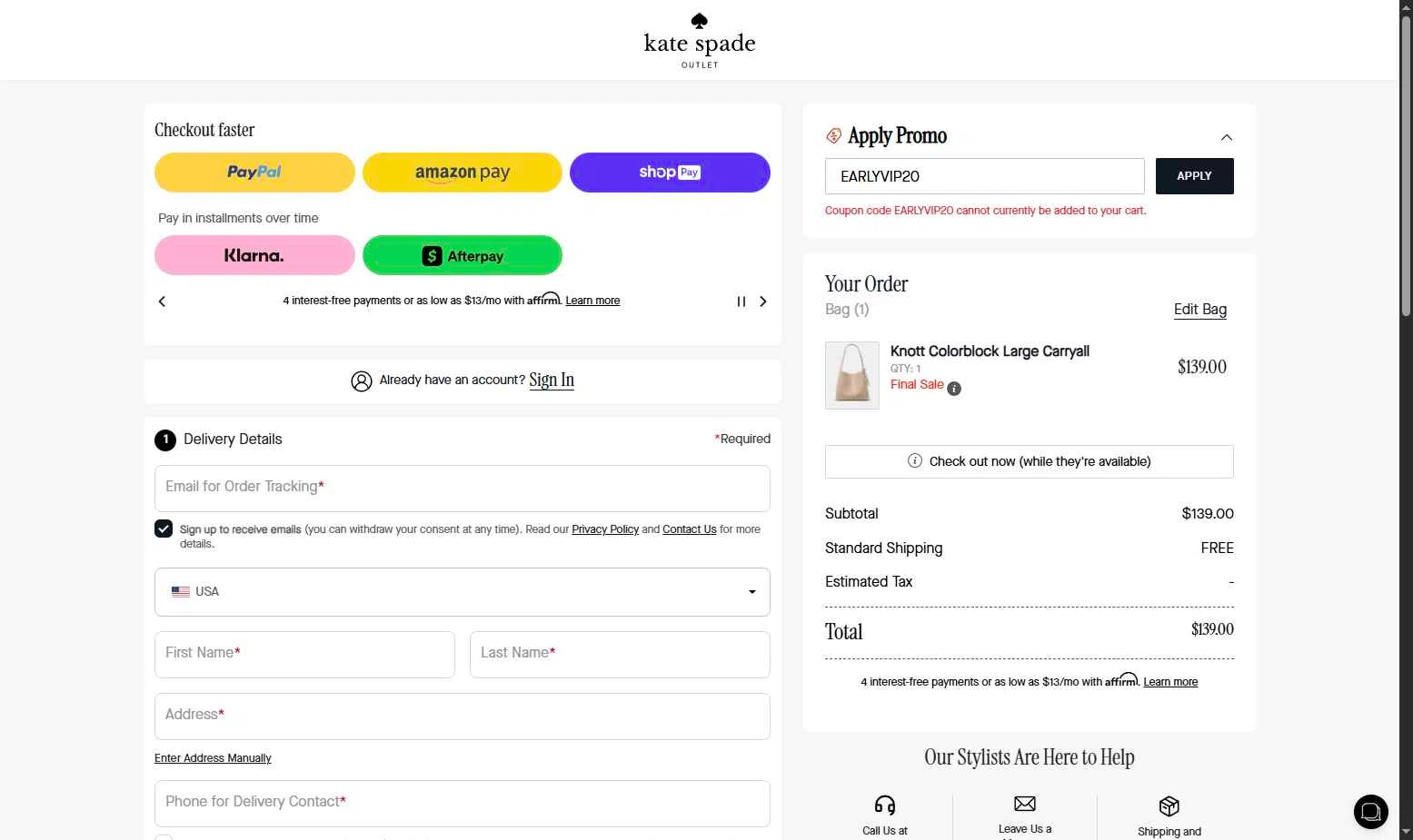 Kate Spade Outlet Promo Code - 25% Off December 2025