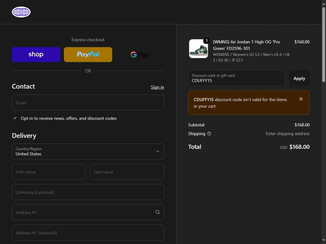 KicksCrew Promo Codes - $15 Off (9 Verified) Oct 2025