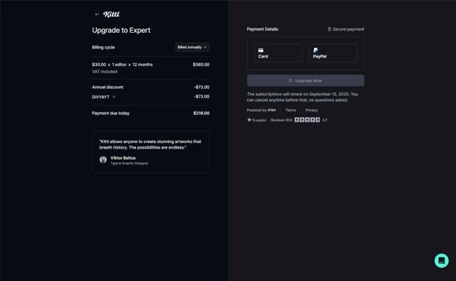 Kittl Promo Codes (32 Verified) - 40% Off Sitewide Oct 2025