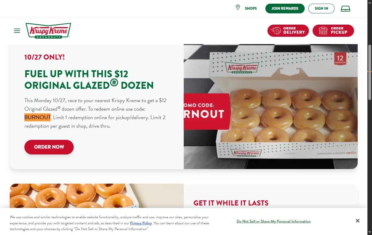 Krispy Kreme Promo Codes - $10 Off (4 Verified) Nov 2025