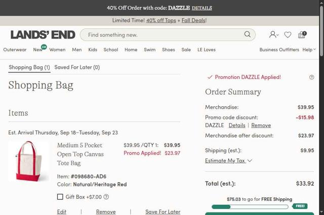 Lands' End Promo Codes (16 Verified) - 50% Off Sep 2025