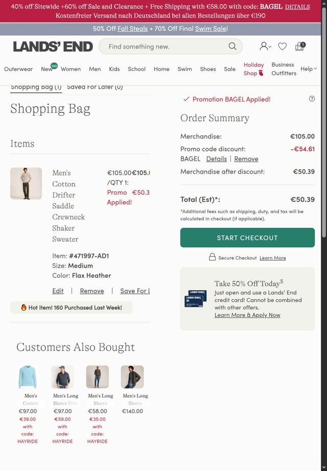 Lands' End Promo Codes (17 Verified) - 50% Off Oct 2025