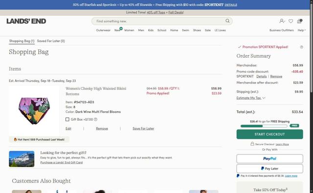 Lands' End Promo Codes (16 Verified) - 50% Off Sep 2025
