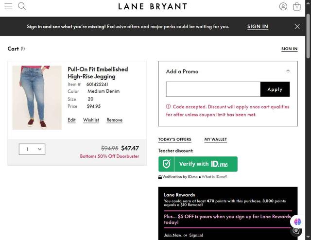 Lane Bryant Promo Codes (2 Verified) - $40 Off Oct 2025