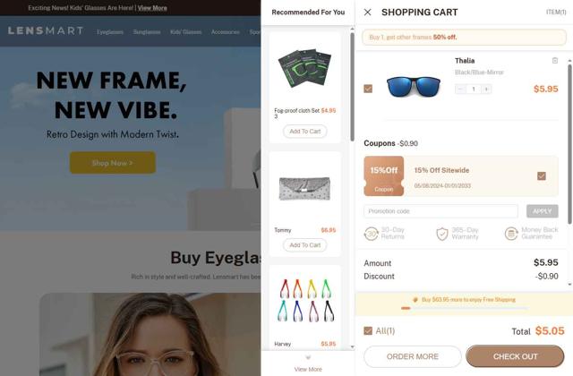 Lensmart Online Promo Codes - $10 Off Sep 2025