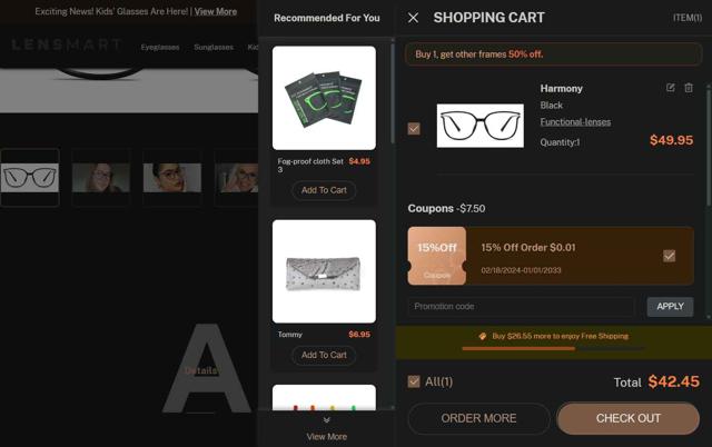 Lensmart Online Promo Codes - $10 Off Sep 2025