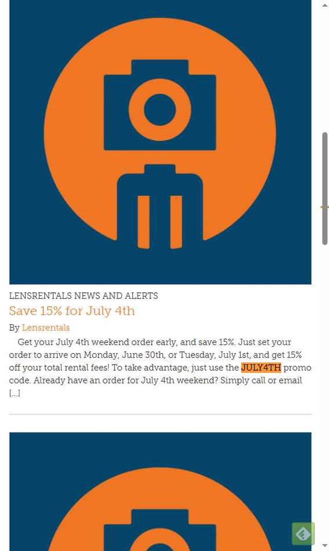 LensRentals.com Promo Codes (3 Verified) - 15% Off May 2025