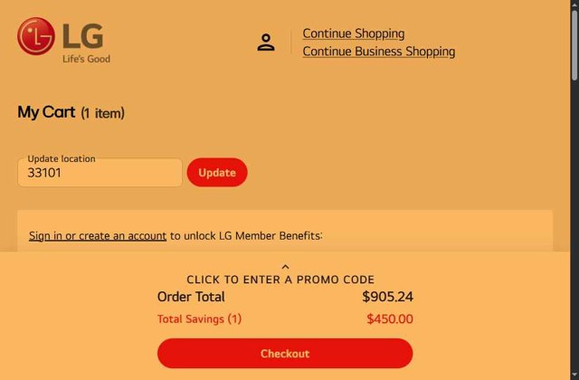 LG Promo Codes - 10% Off (1 Verified) Sep 2025
