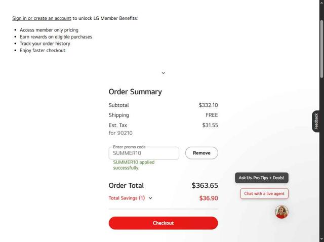 LG Promo Codes - $70 Off (1 Verified) Oct 2025
