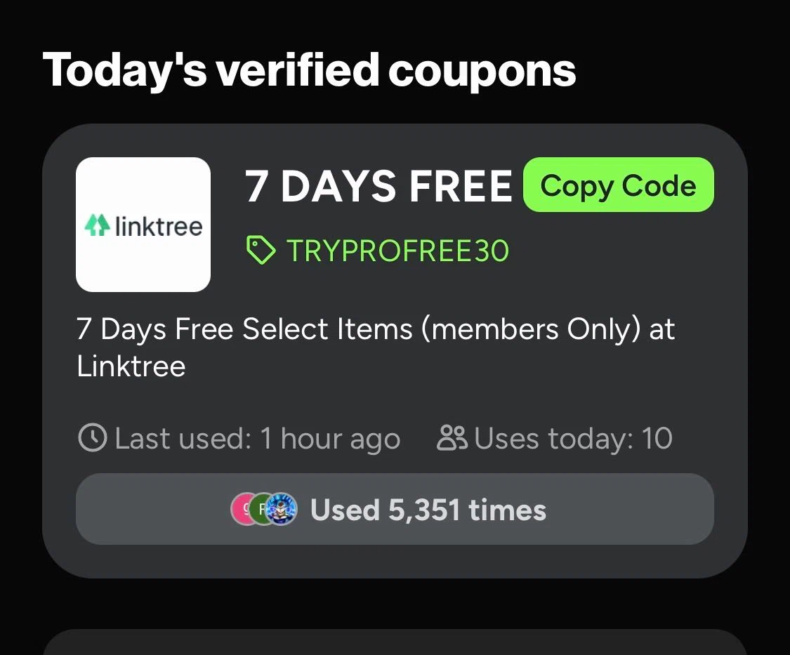 Linktree Promo Codes - 20% Off (1 Verified) Dec 2025
