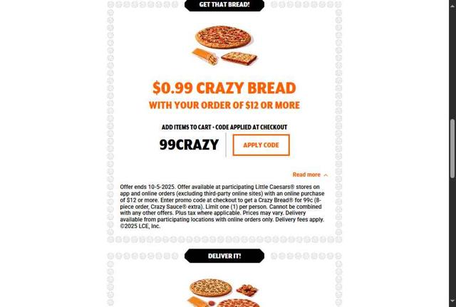 Little Caesars Promo Codes (4 Verified) - 10% Off Oct 2025