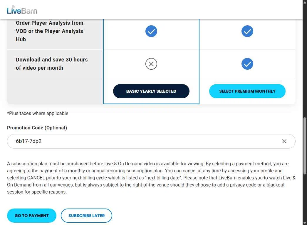 LiveBarn w/Code Coupons & Discounts January 2026
