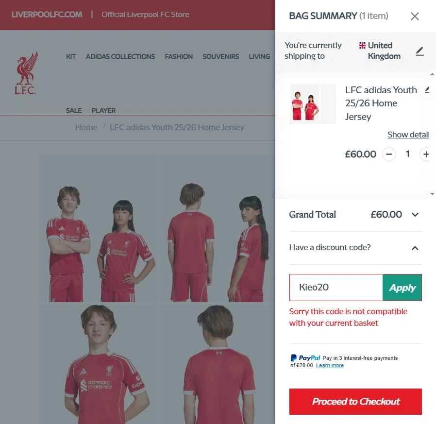 Liverpool FC Promo Codes - 20% Off (3 Verified) Mar 2026