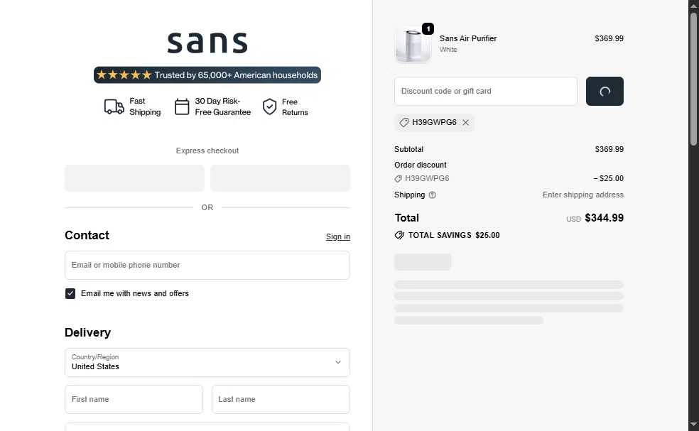 Sans Promo Codes - $25 Off + Free Ship Coupons Dec 2025