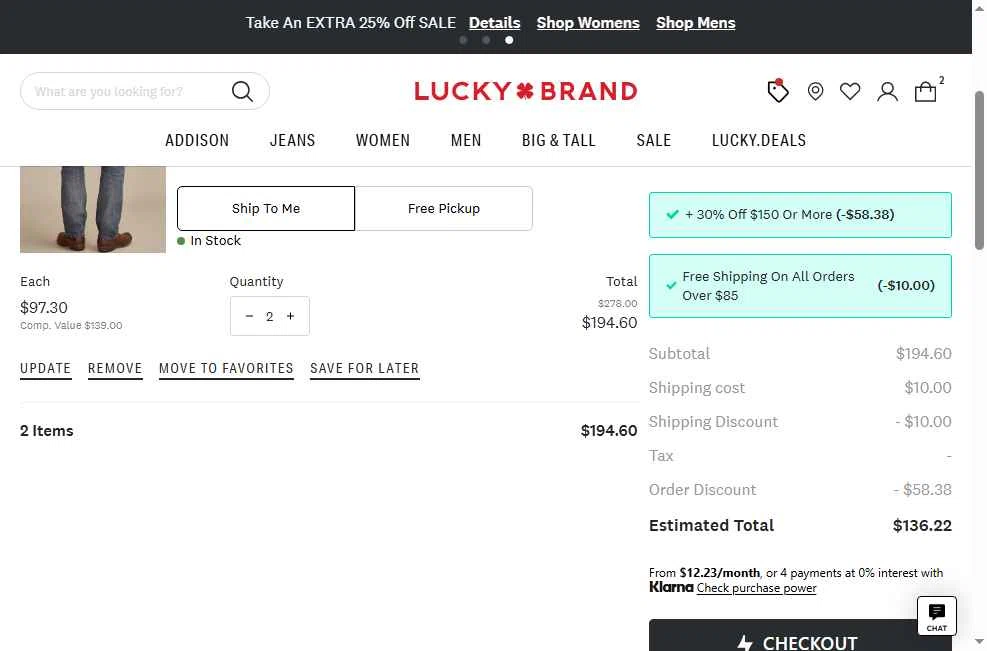 Lucky Brand Promo Codes (4 Verified) - 30% Off Oct 2025