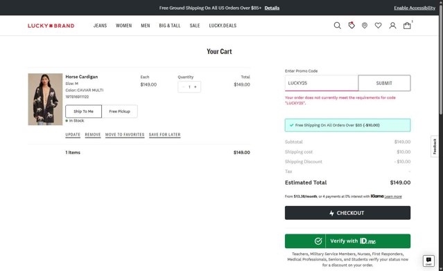 Lucky Brand Promo Codes (3 Verified) - 20% Off Sep 2025