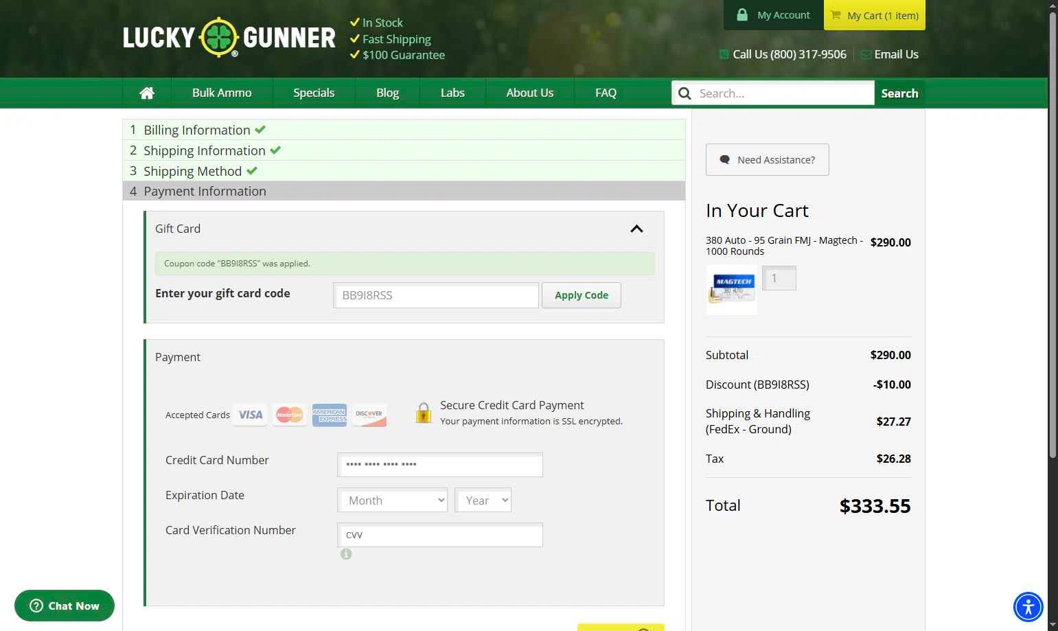 Lucky Gunner Promo Codes (6 Verified) - $10 Off Oct 2025