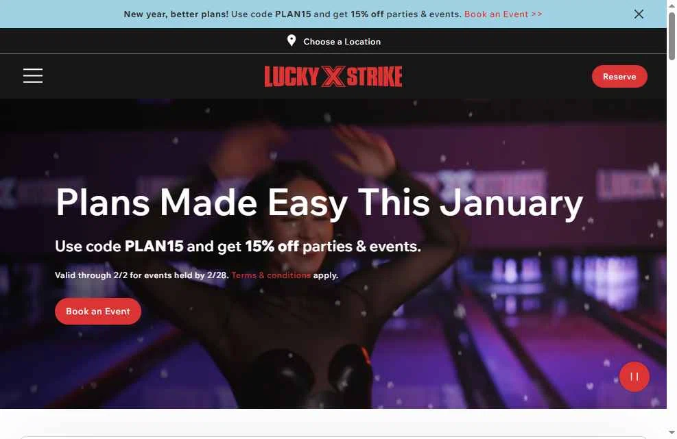 Lucky Strike Promo Codes - 25% Off (4 Verified) Feb 2026