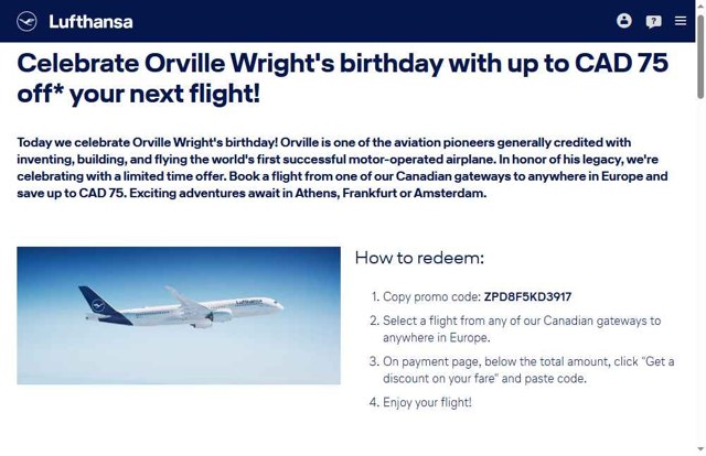 Lufthansa Promo Codes - $75 Off (2 Verified) Jul 2025