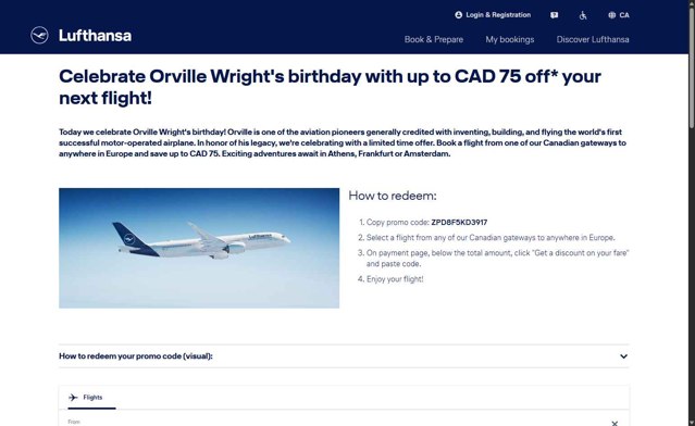 Lufthansa Promo Codes - $75 Off (2 Verified) Jul 2025