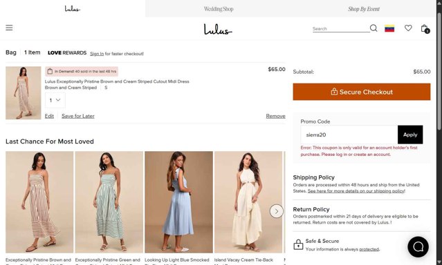 Lulus Promo Codes (9 Verified) - 20% Off Sitewide May 2025