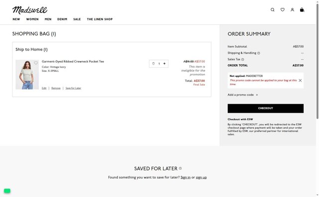 Madewell Discount Codes - $10 Off (5 Verified) Aug 2025