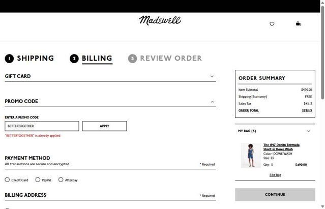 Madewell Discount Codes - 25% Off (2 Verified) Jul 2025