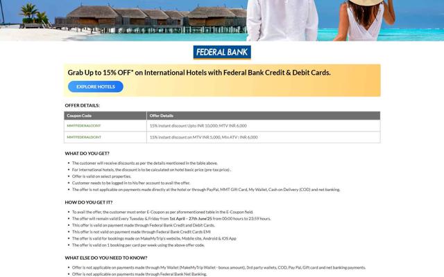 MakeMyTrip Promo Codes (19 Verified) - 25% Off Sep 2025