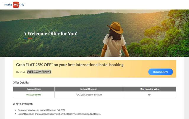 MakeMyTrip Promo Codes (20 Verified) - 25% Off Oct 2025