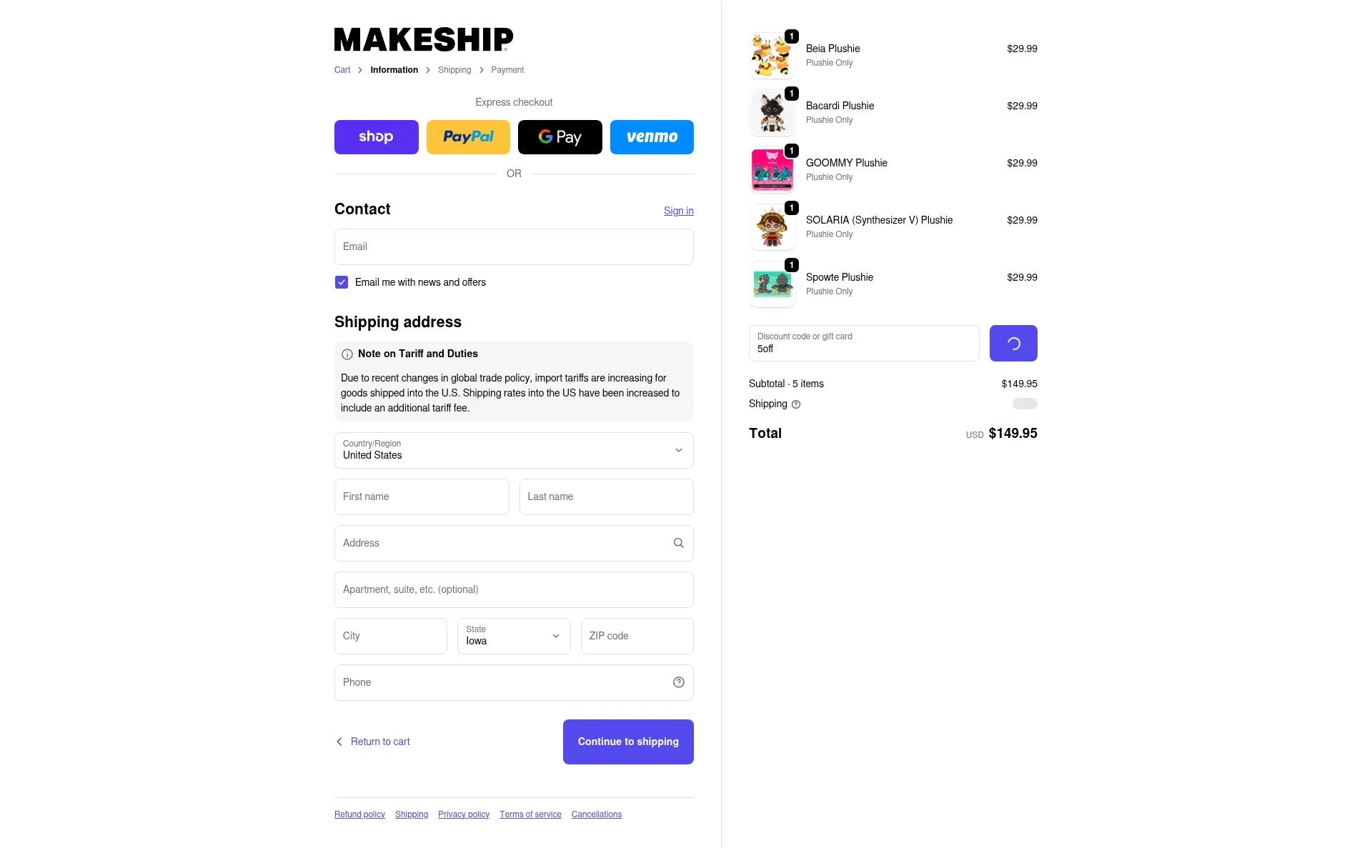 Makeship Promo Codes - $5 Off (4 Verified) Feb 2026