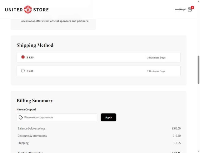 Manchester United Promo Codes - $10 Off Jun 2025