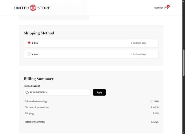 Manchester United Promo Codes - 10% Off Coupons Sep 2025