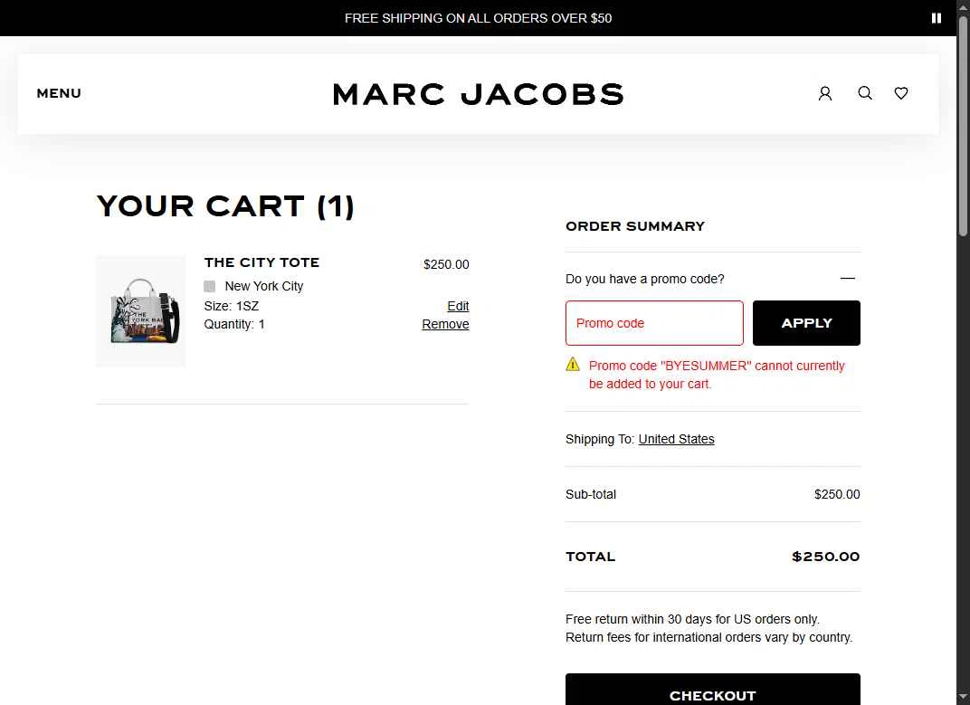 Marc Jacobs Promo Codes - 15% Off Coupons Dec 2025