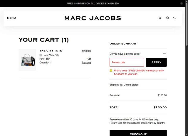 Marc Jacobs Promo Codes - 20% Off Coupons Oct 2025