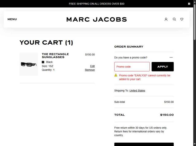Marc Jacobs Promo Codes - 20% Off Coupons Oct 2025
