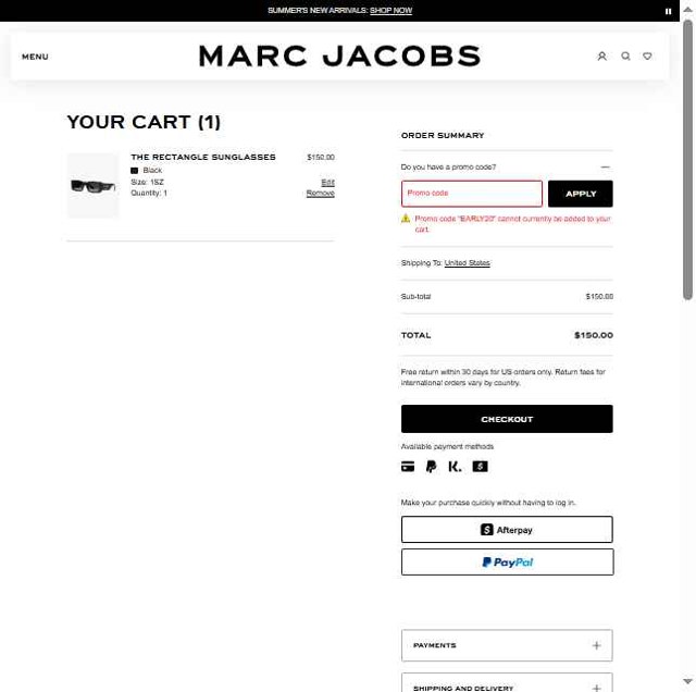 Marc Jacobs Promo Codes - 20% Off Coupons Sep 2025