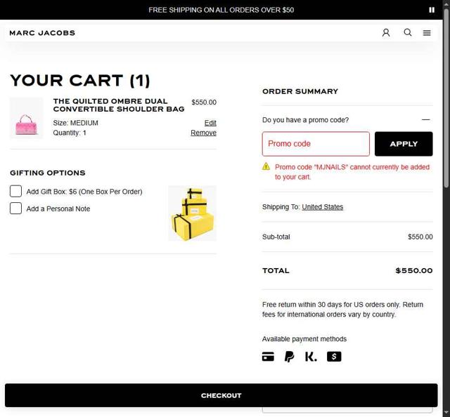 Marc Jacobs Promo Codes - 20% Off Coupons Oct 2025