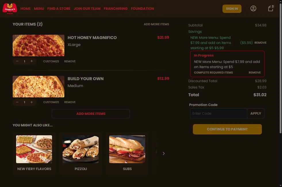 Marco's Pizza Promo Codes - 50% Off (6 Verified) Nov 2025