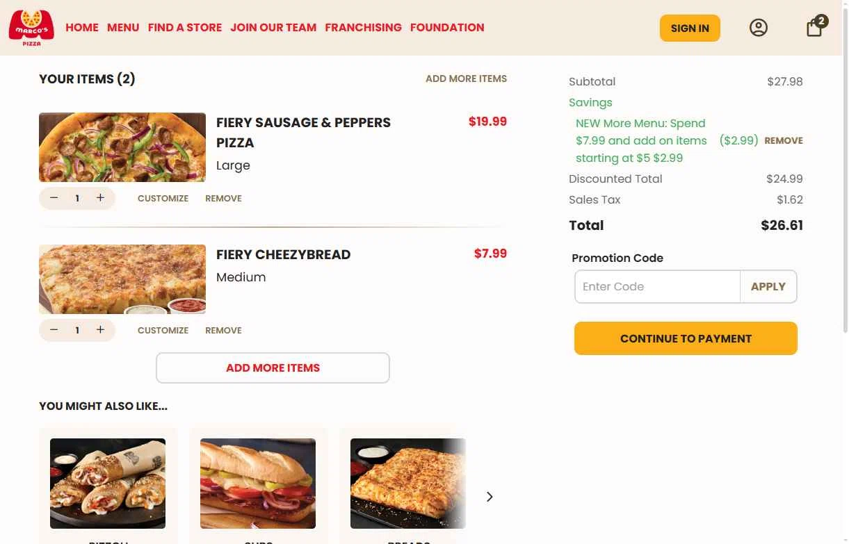 Marco's Pizza Promo Codes - 5% Off (3 Verified) Dec 2025