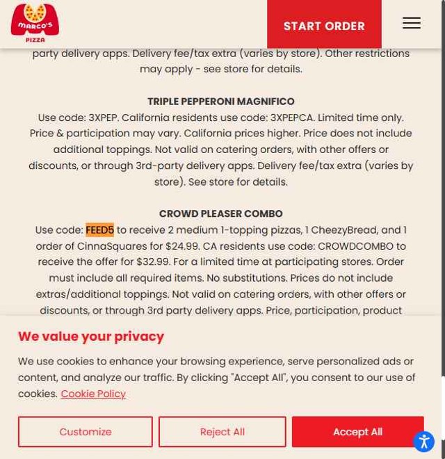 Marco's Pizza Promo Codes - 10% Off (Verified) Jun 2025