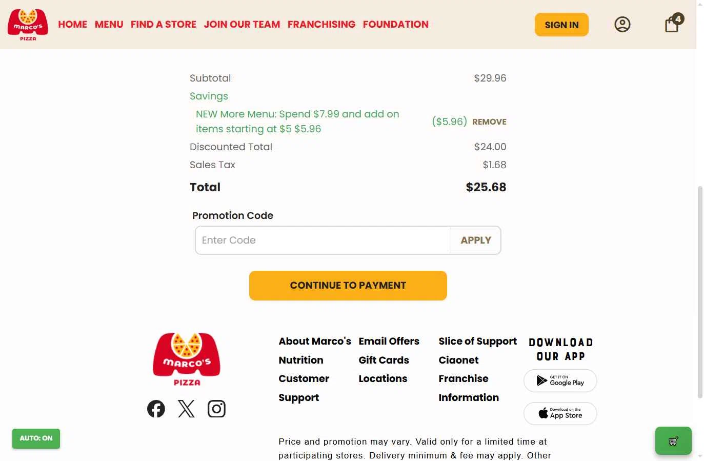 Marco's Pizza Promo Codes - 5% Off (3 Verified) Dec 2025