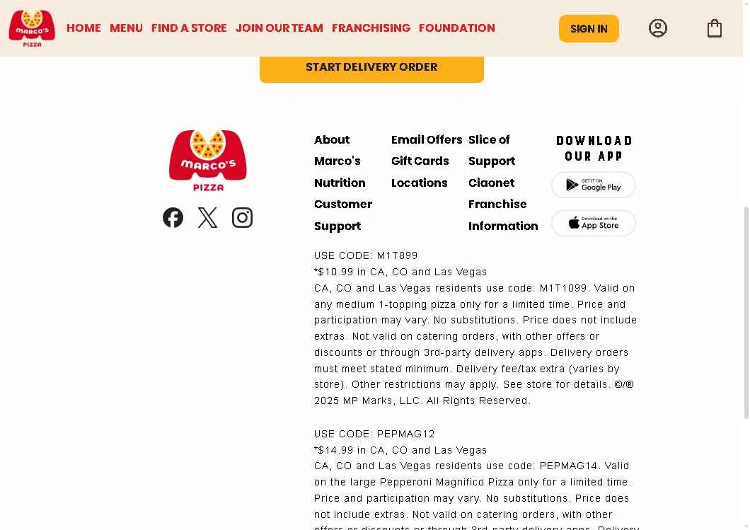 Marco's Pizza Promo Codes - 30% Off (2 Verified) Mar 2026