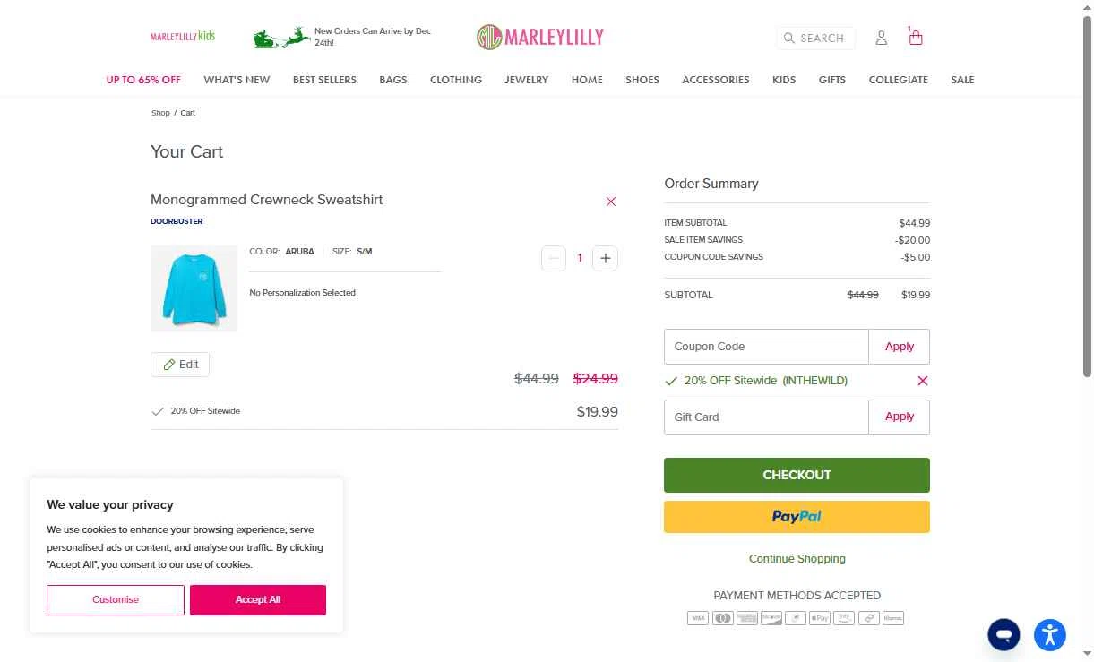 Marleylilly Promo Codes - 20% Off (6 Verified) Jan 2026